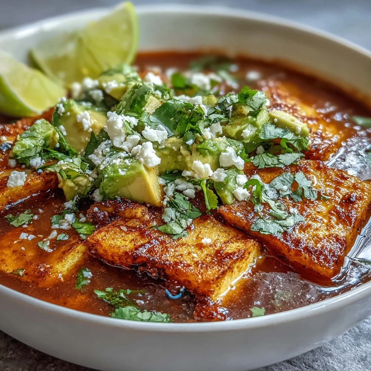 Authentic Mexican Sopa Azteca with Crispy Tortillas and Creamy Panela